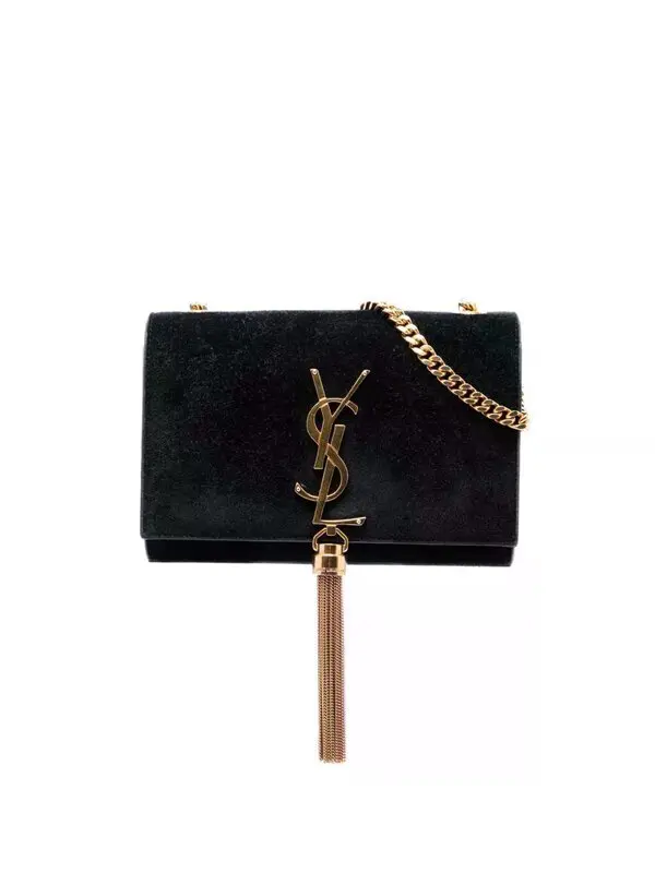 Saint Laurent Suede Monogram Kate Tassel Crossbody Bag