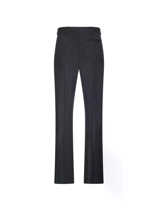 Saint Laurent Tapered Pants In Striped Herringbone Wool
