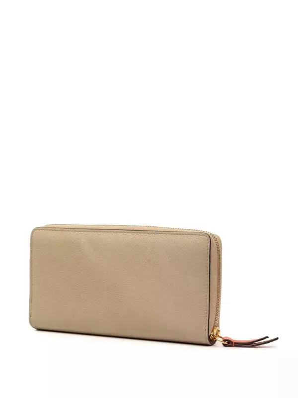 Gucci 2016-2026 Gg Marmont Calfskin Zip Around Wallet Long Wallets - Neutrals