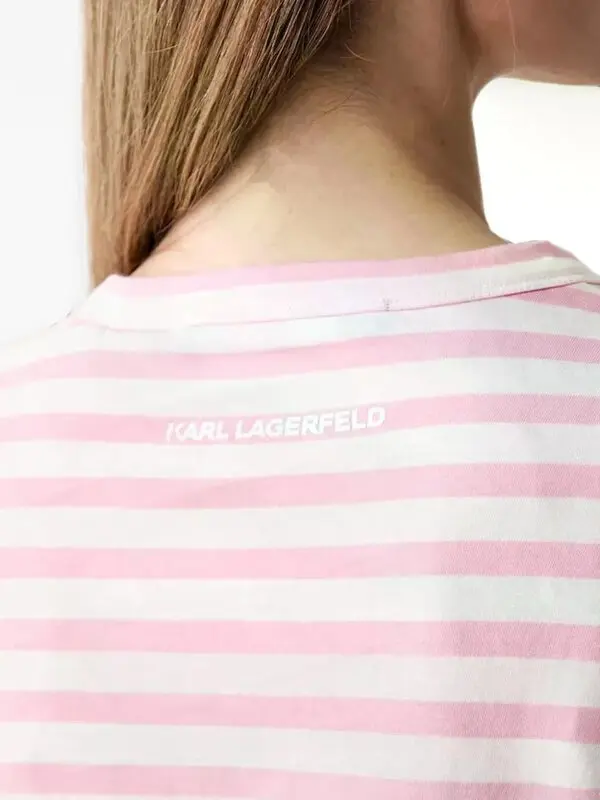 Karl Lagerfeld Ikon Aquarelle Long-sleeve T-shirt - Pink