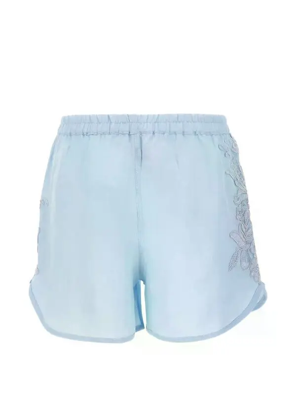 MAURIZIO MYKONOS Floral Embroidered Shorts