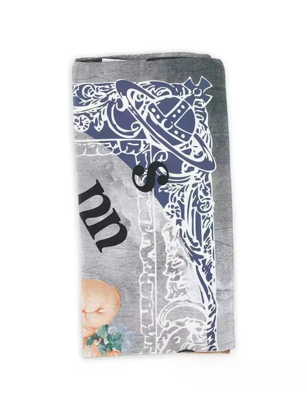 VIVIENNE WESTWOOD Primavera Cherubs Scarf - Grey