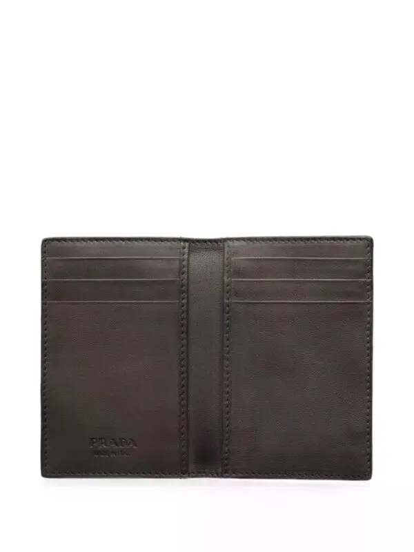 Prada Antiqued Leather Card Holder