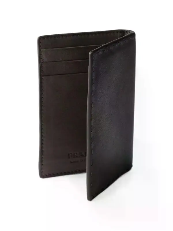 Prada Antiqued Leather Card Holder