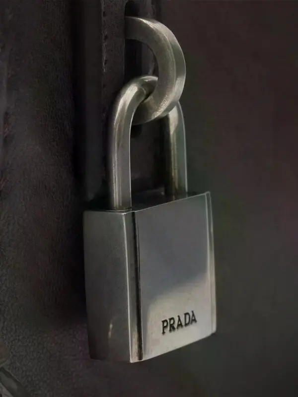 Prada Antiqued Leather Pouch