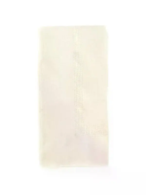 Elisabetta Franchi Logo Wool Scarf - White