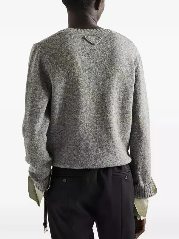 Prada Shetland Wool Scoop-neck Sweater