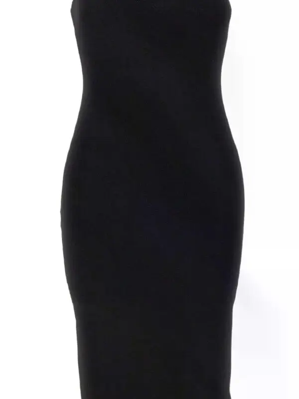 KAOS Midi Lace-up Knitted Dress - Black