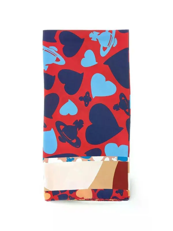 VIVIENNE WESTWOOD Hearts And Orbs Scarf - Red