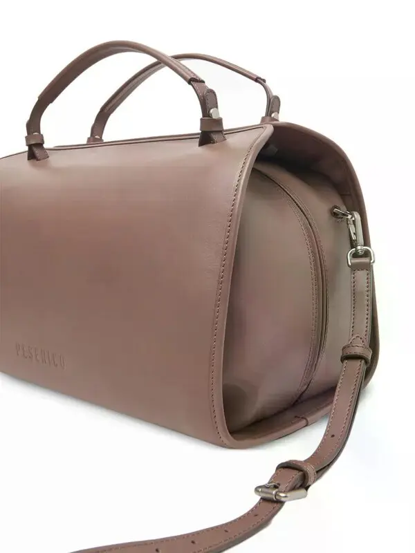 Peserico Logo-debossed Calf Leather Tote Bag