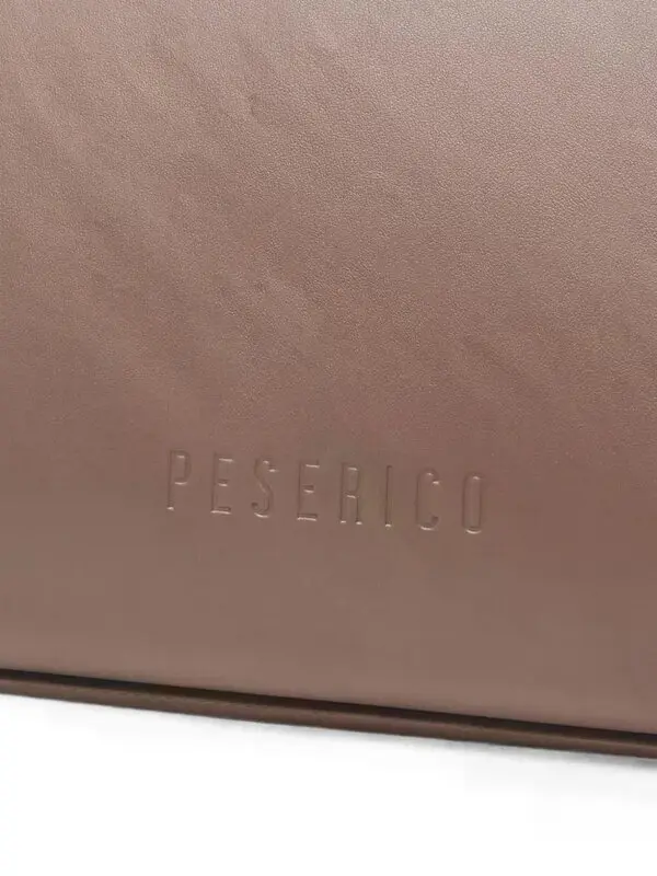 Peserico Logo-debossed Calf Leather Tote Bag
