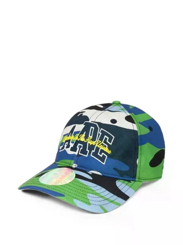 AAPE BY *A BATHING APE Logo Camouflage Baseball Cap - Red