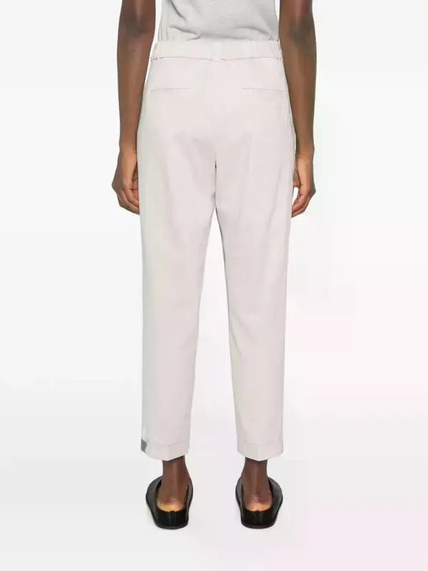 Peserico Cropped-leg Trousers With Turn-up Hems
