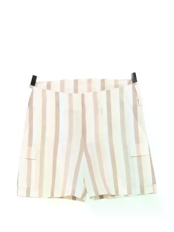 YOUNG N SANG Striped Cargo Shorts
