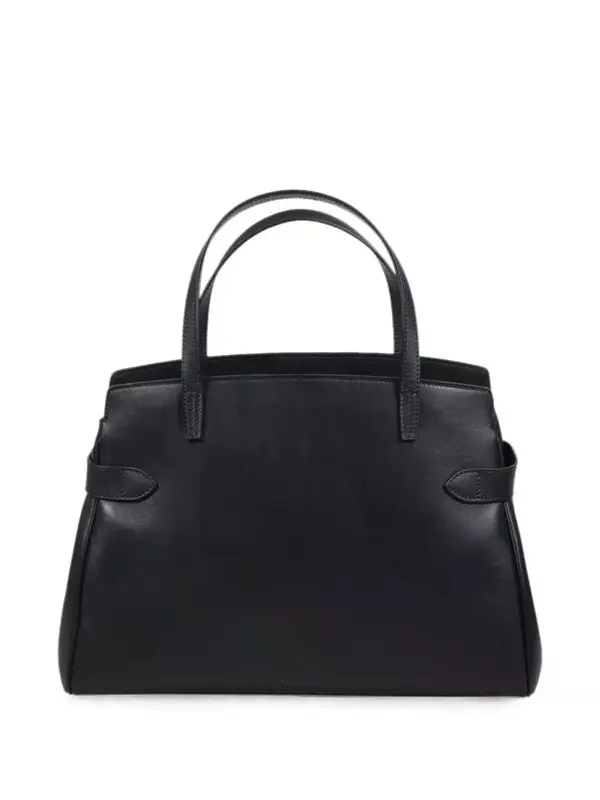 HIDESINS Lullaby Buckled Leather Tote Bag - Black