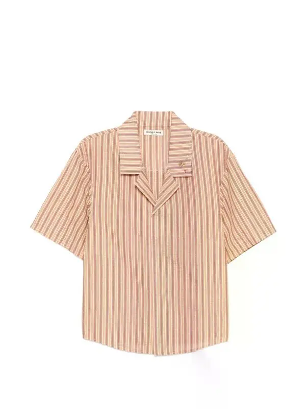 YOUNG N SANG Striped Short-sleeve Shirt
