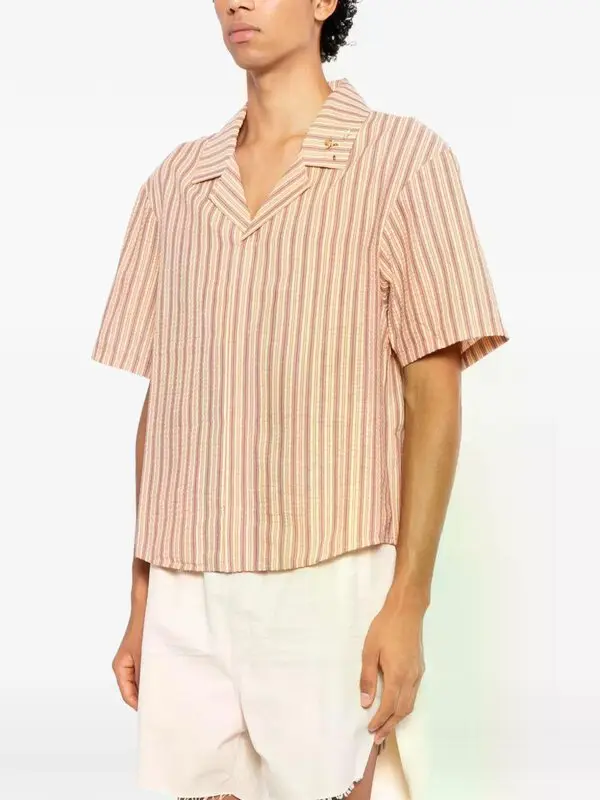 YOUNG N SANG Striped Short-sleeve Shirt