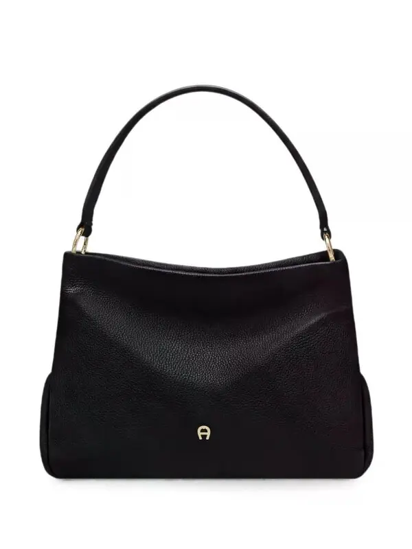 AIGNER Paola Pebbled Leather Tote Bag