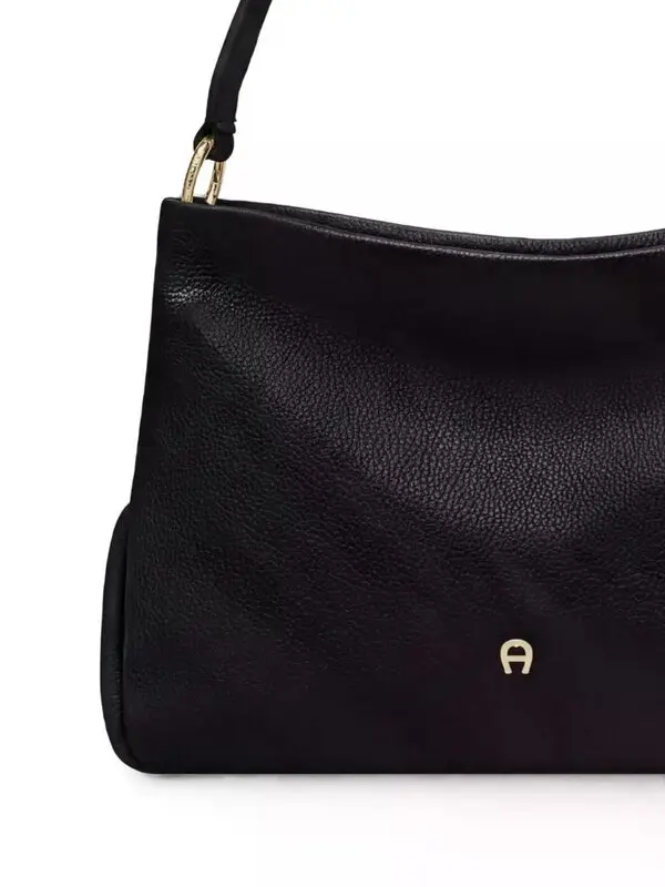 AIGNER Paola Pebbled Leather Tote Bag