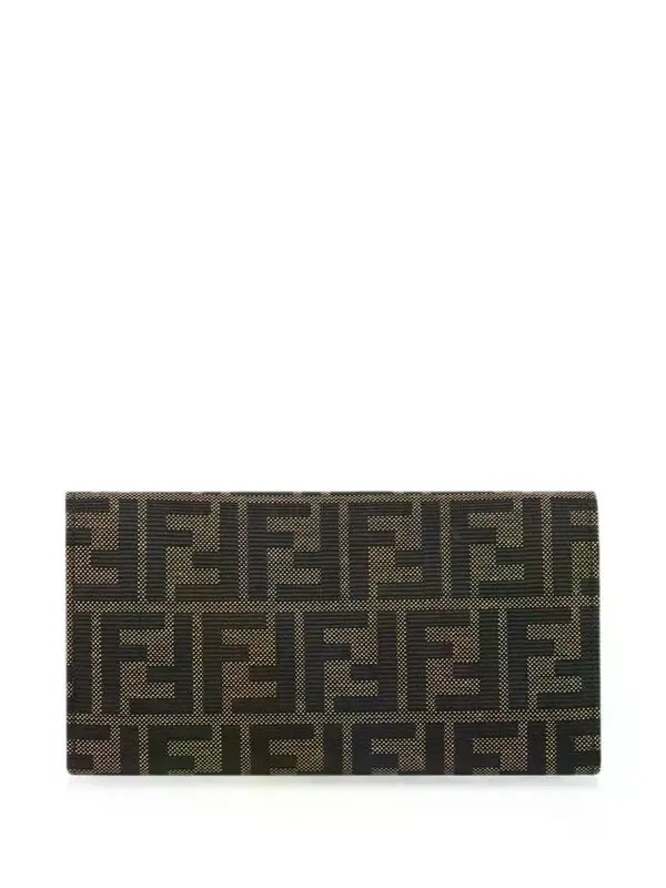 Fendi Tube Continental Logo Chain Wallet
