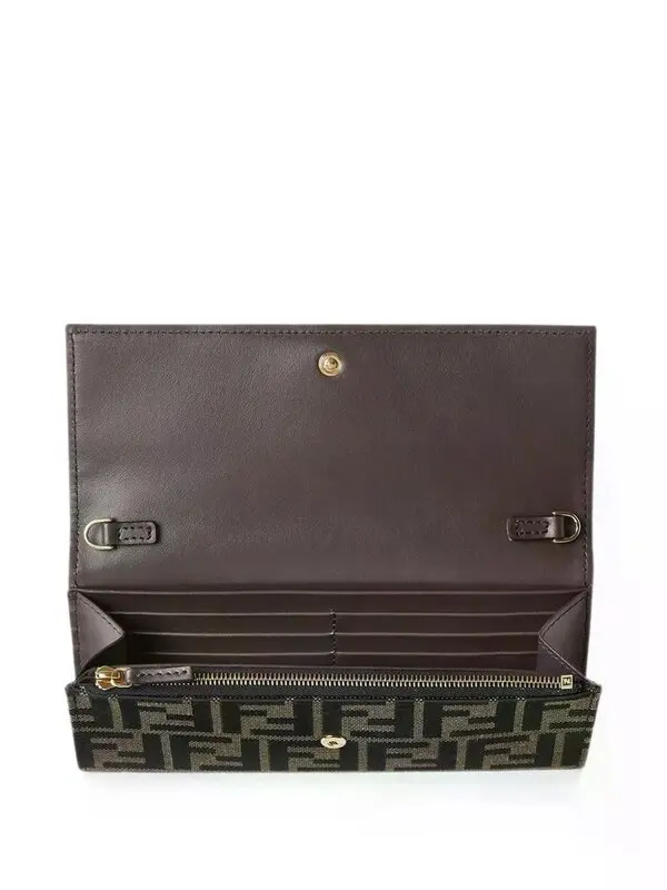 Fendi Tube Continental Logo Chain Wallet