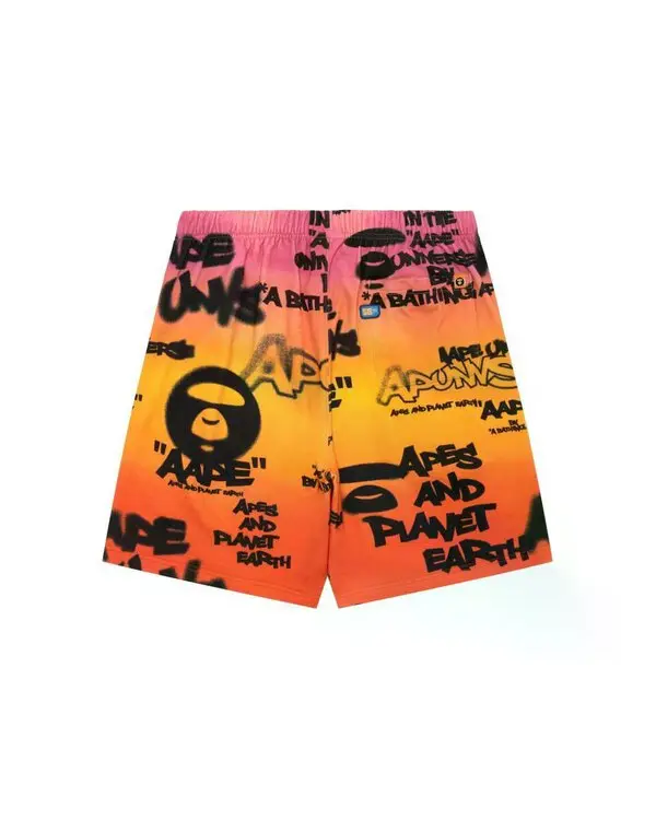 AAPE BY *A BATHING APE Aapeunvs Graffiti-print Shorts
