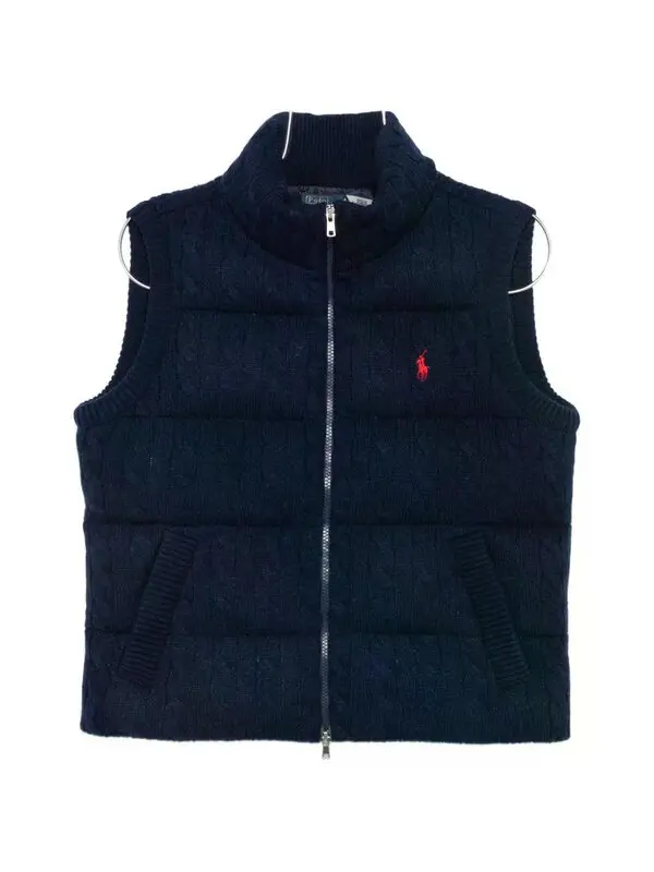 Polo Ralph Lauren Cable-knit Padded Gilet - Blue
