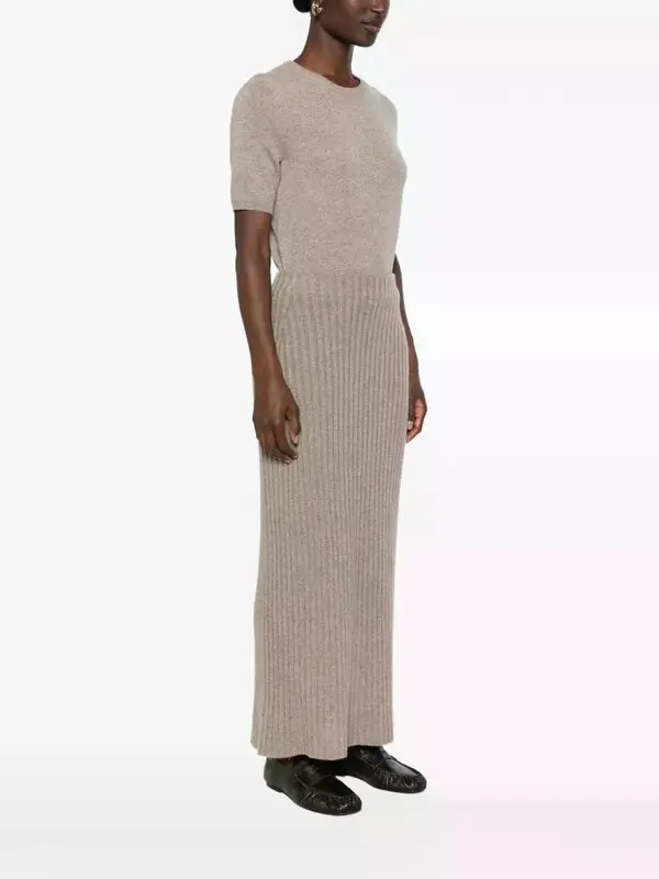 Eric Bompard Ribbed Cashmere Maxi Skirt