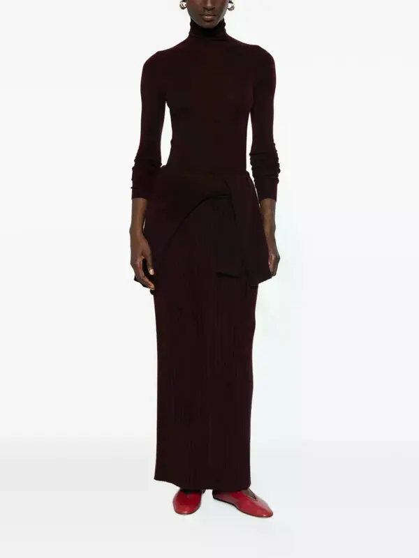 Eric Bompard Ribbed Cashmere Maxi Skirt