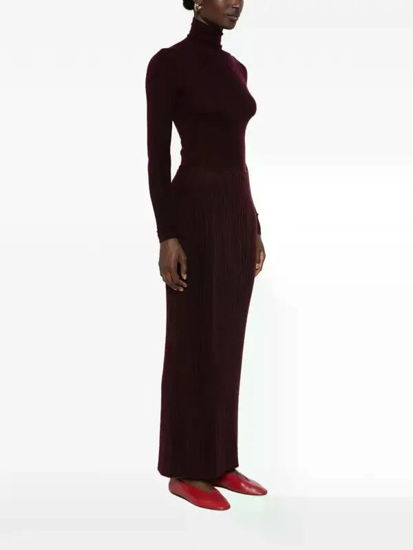 Eric Bompard Ribbed Cashmere Maxi Skirt