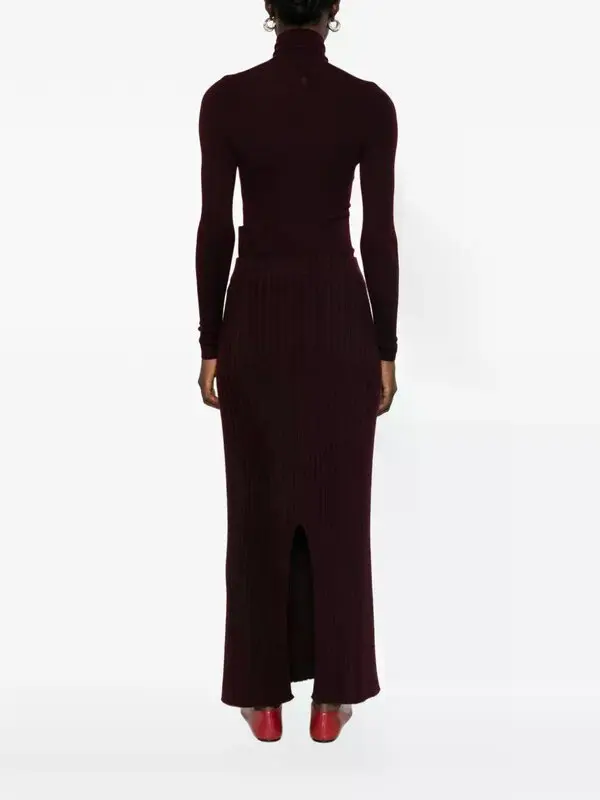 Eric Bompard Ribbed Cashmere Maxi Skirt