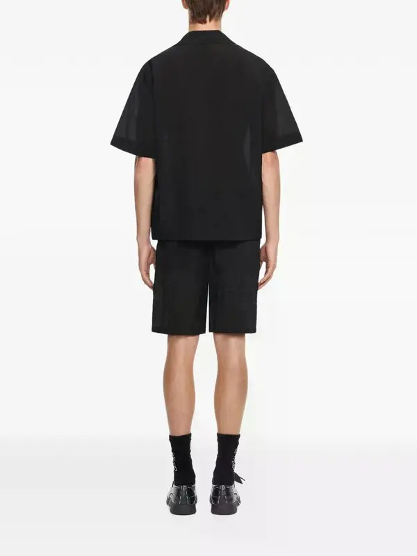 Off-White Handstyle Logo Organza Bowling Shirt