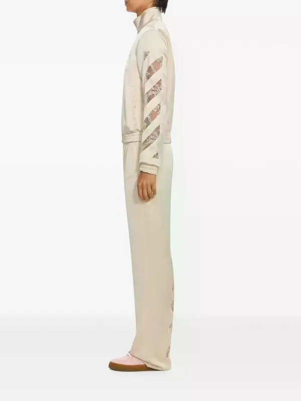 Off-White Diagonals Lace Satin Track Pants