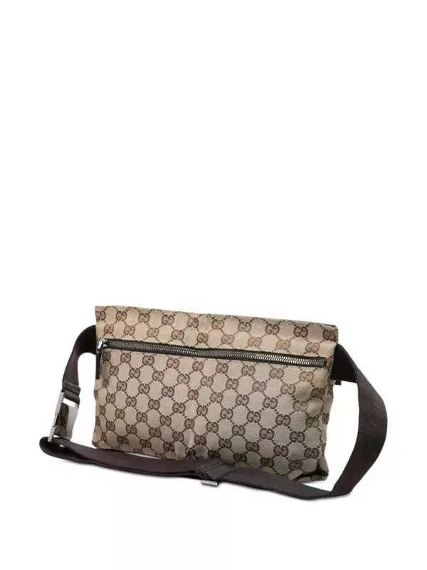 Gucci Gg Canvas Double Pocket Belt Bag