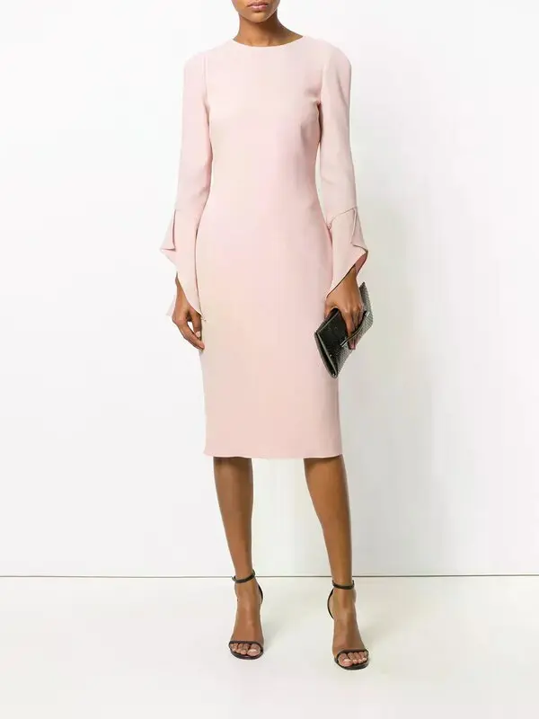 TOM FORD Ruffled Sleeves Dress - Pink
