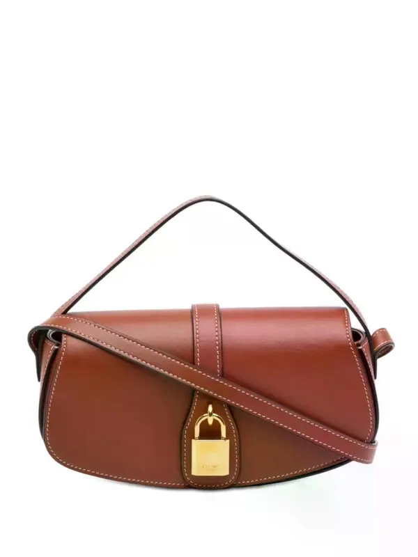 Celine Smooth Calfskin Tabou Clutch On Strap Satchel