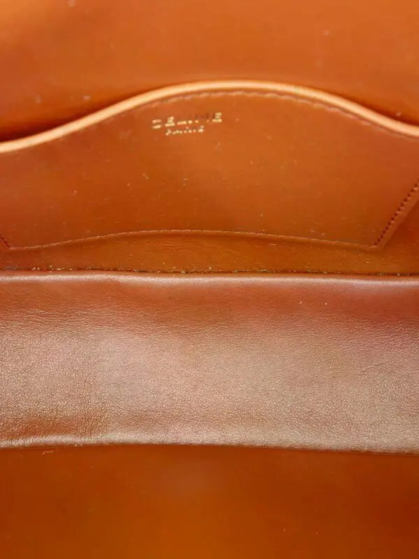 Celine Smooth Calfskin Tabou Clutch On Strap Satchel