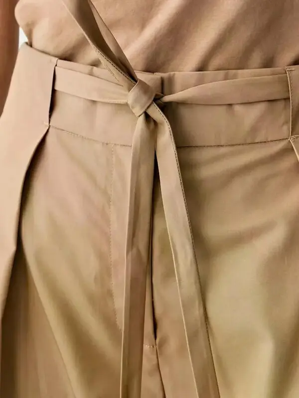 Karl Lagerfeld Belted Pleated Wide-leg Trousers