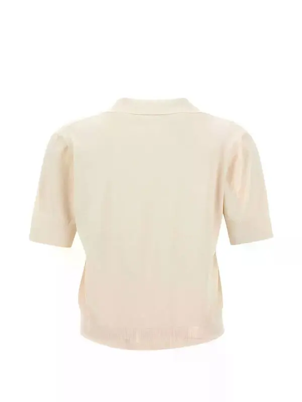 KAOS Jewel-embellished Knitted Polo Shirt - Neutrals