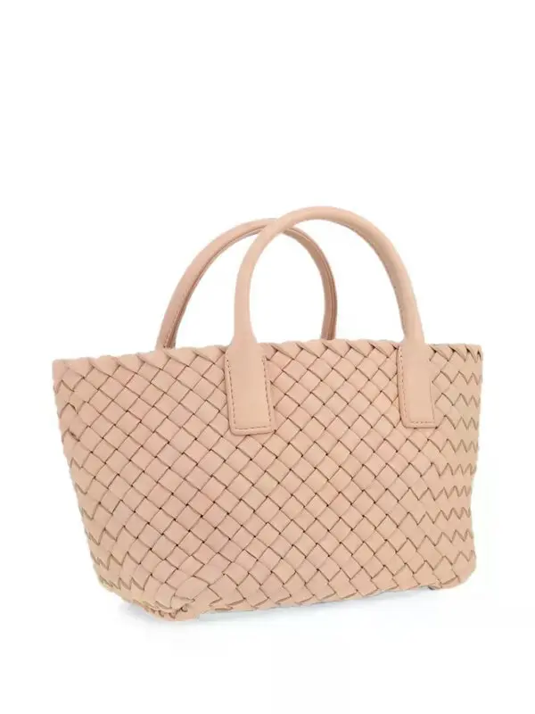 Bottega Veneta Mini Cabat Intrecciato Shoulder Bag - Pink
