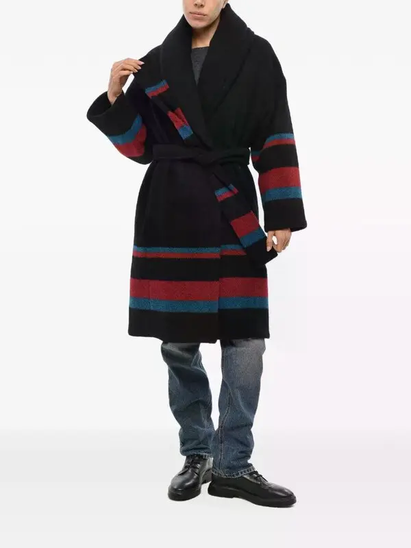 Bacon Dada Striped Quilted Coat