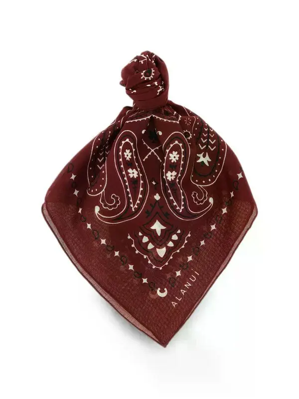 Alanui Paisley-print Square Scarf - Red