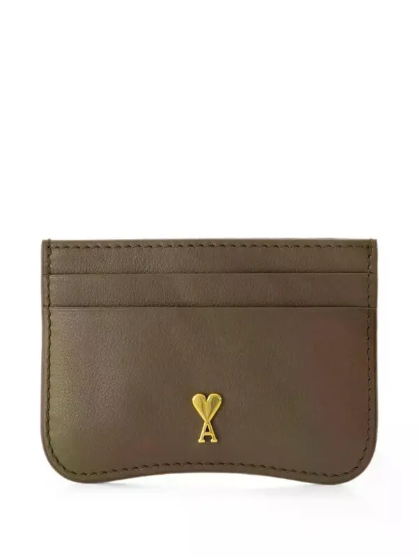 AMI Paris Paris Paris Zipped Cowhide Leather Card Holder