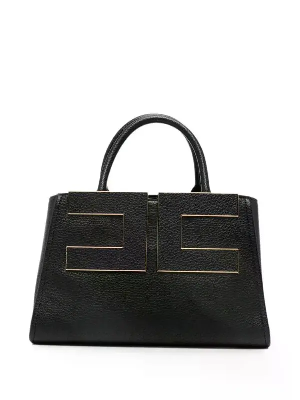Elisabetta Franchi Logo-plaque Pebbled-effect Tote Bag