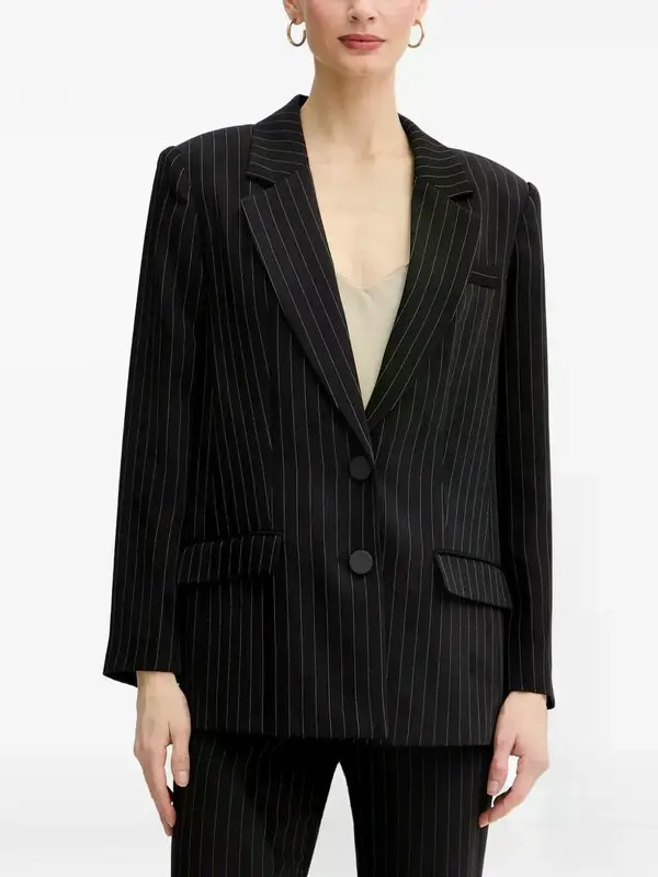 Armani Exchange Pinstripe-pattern Notched-lapels Blazer