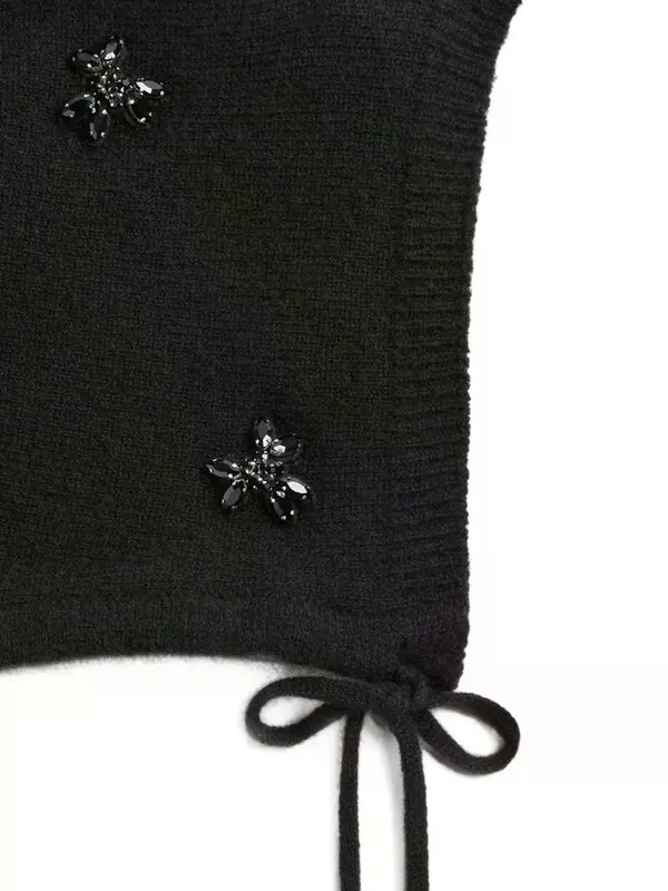 Simone Rocha Turbo Crystal-embellished Bonnet - Black