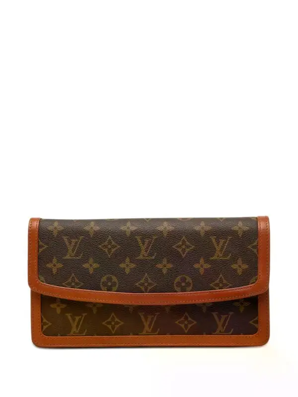 LOUIS VUITTON 1990 Monogram Pochette Dame Pm Clutch Bag - Brown