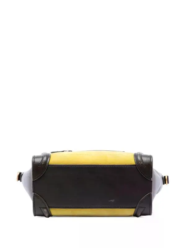 Celine Leather Luggage Tote Satchel - Yellow