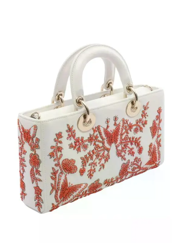 Dior Medium Beaded Embroidered Leather Lady D Joy Satchel
