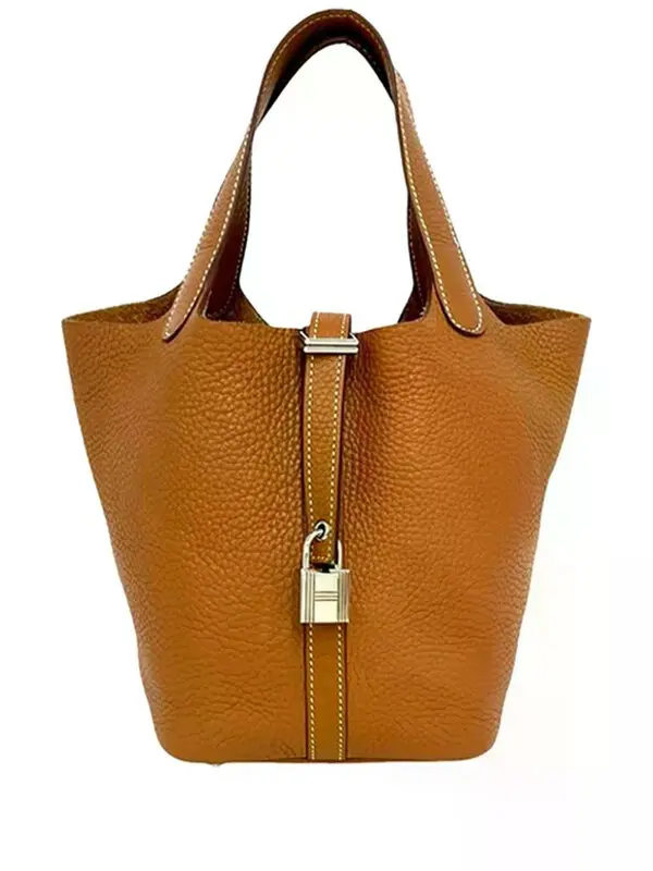 Hermès 2015 Clemence Picotin Lock 18 Handbag - Brown